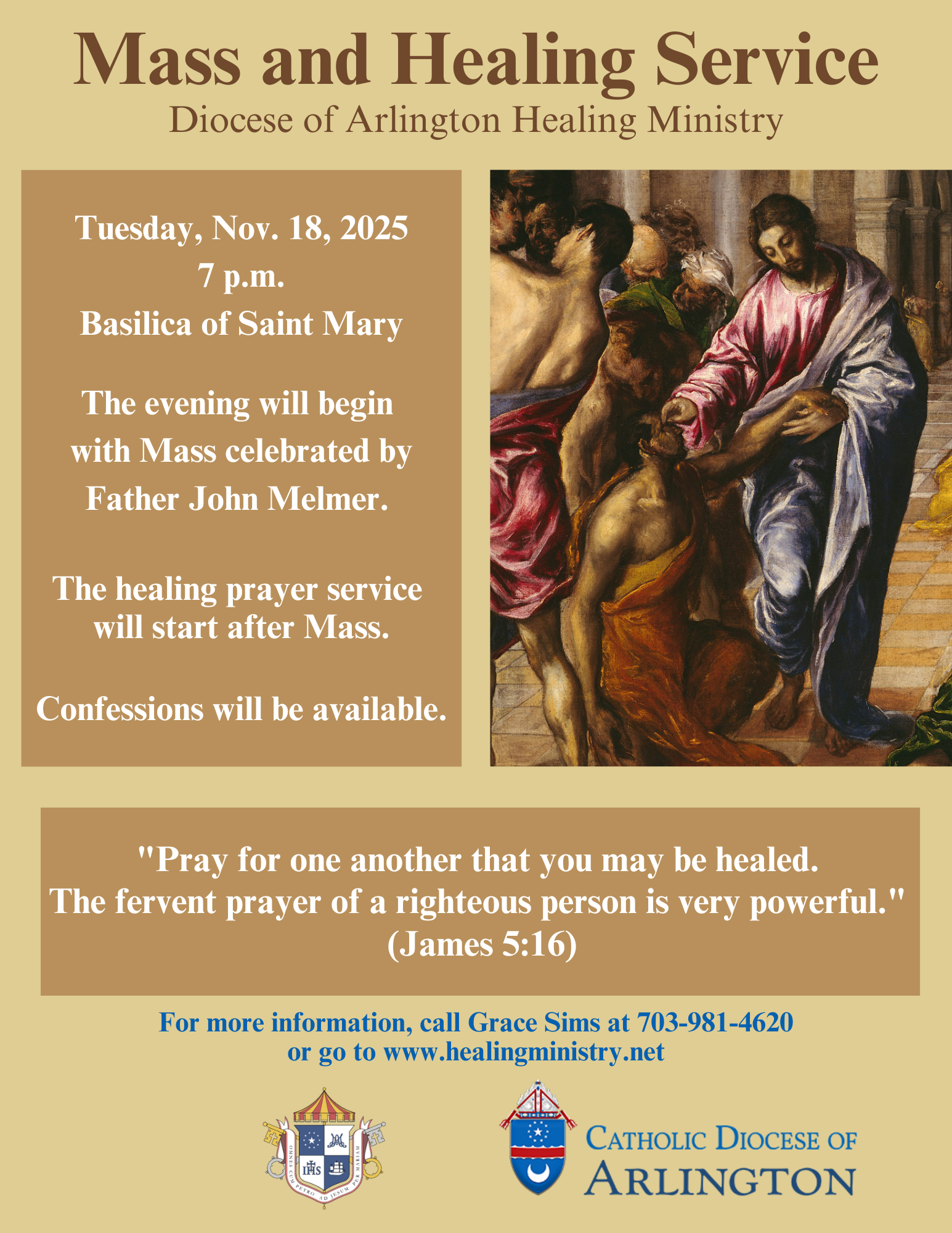 Come to a Mass and Healing Prayer Service in the Basilica on November ...