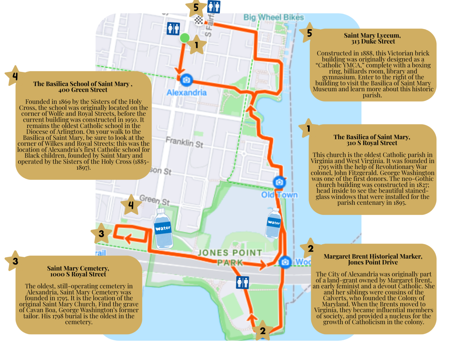Run with Haste 5K Map & Photo Album - The Basilica of Saint Mary