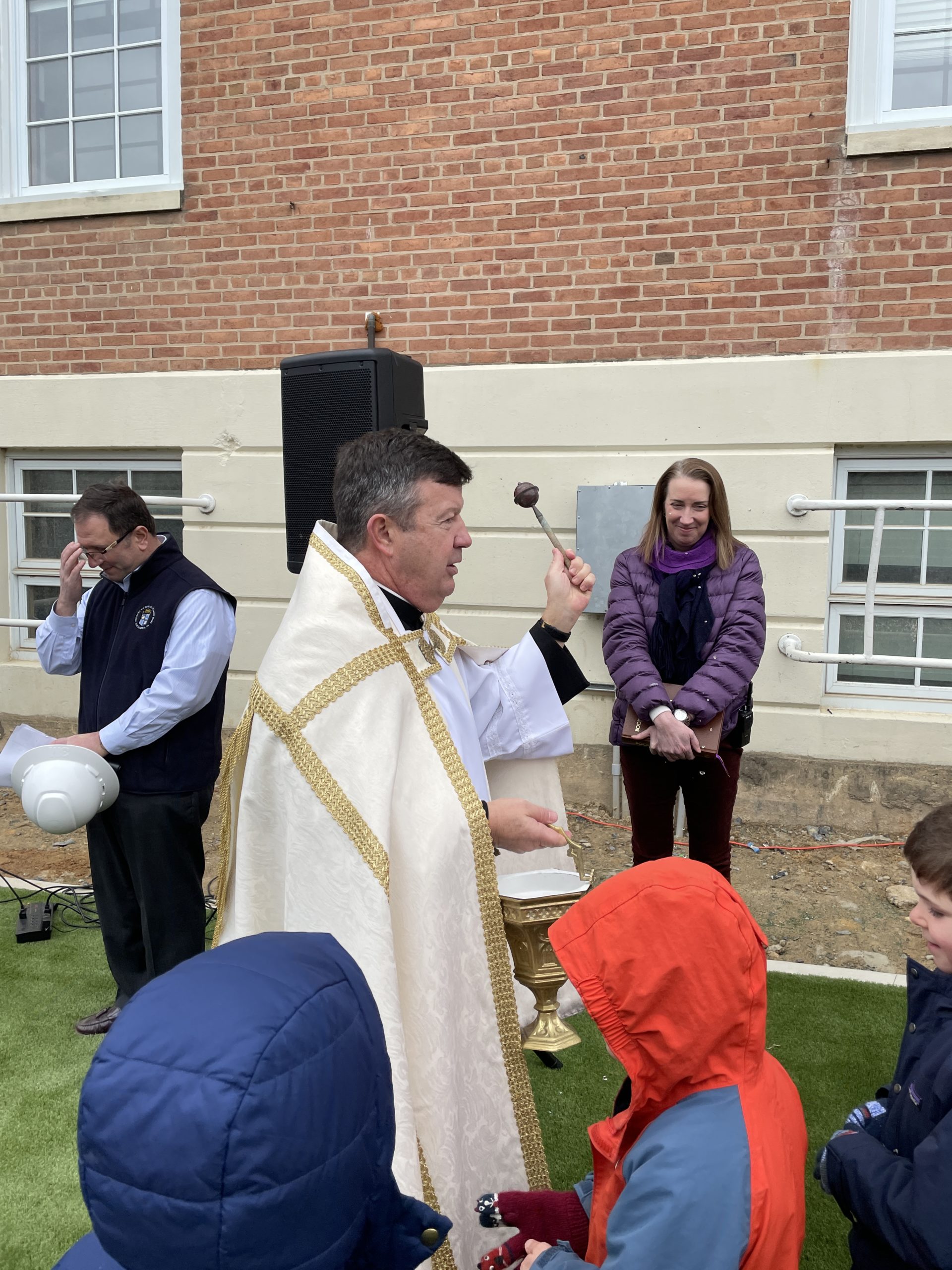 Father Hathaway and Father Peter Bless The Basilica School’s Playground ...