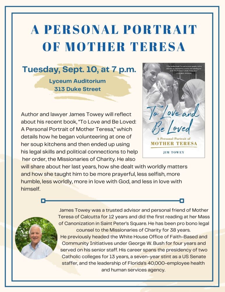 Jim Towey to Talk about the Last Years of Mother Teresa’s Life on Sept ...