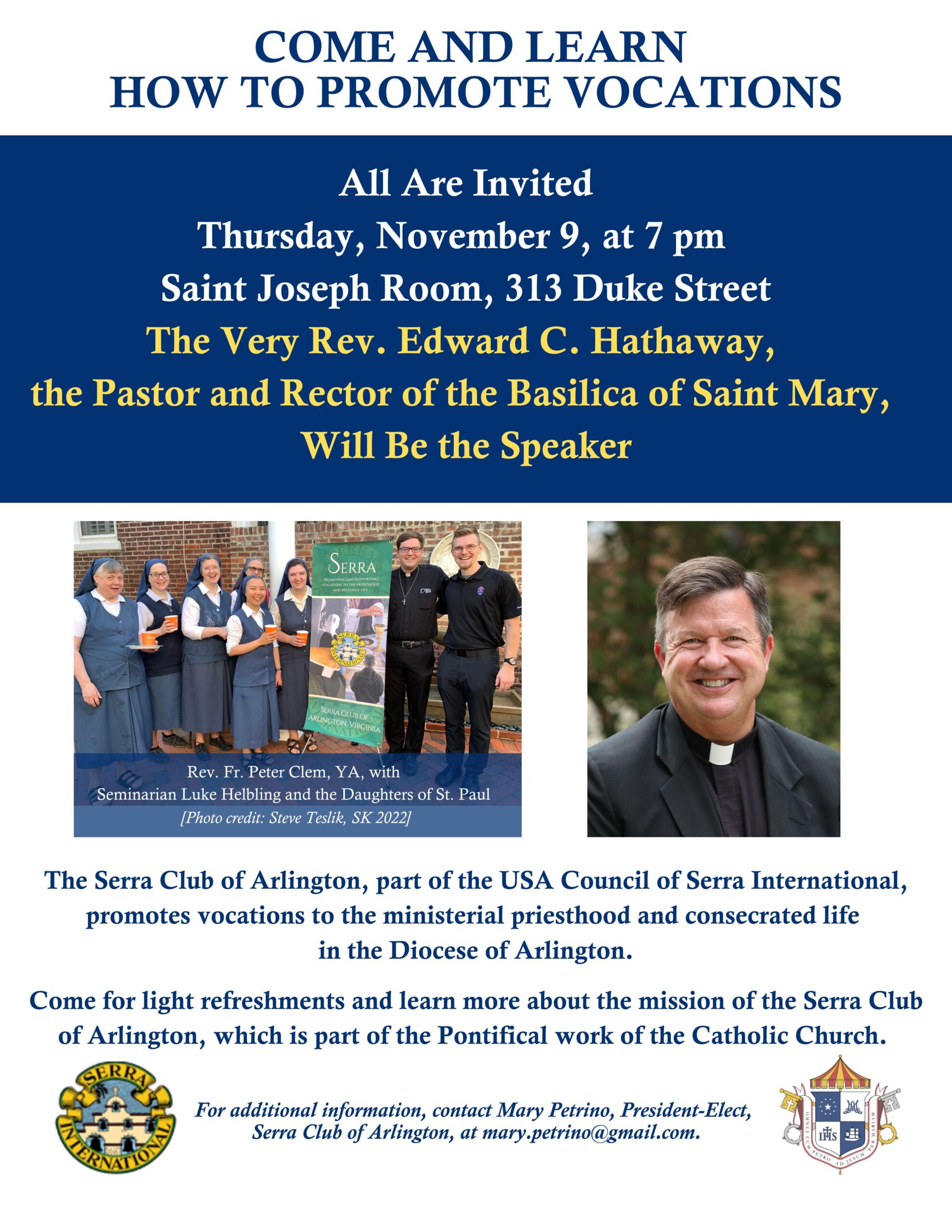 The Serra Club of Arlington Invites You to Learn How to Promote ...