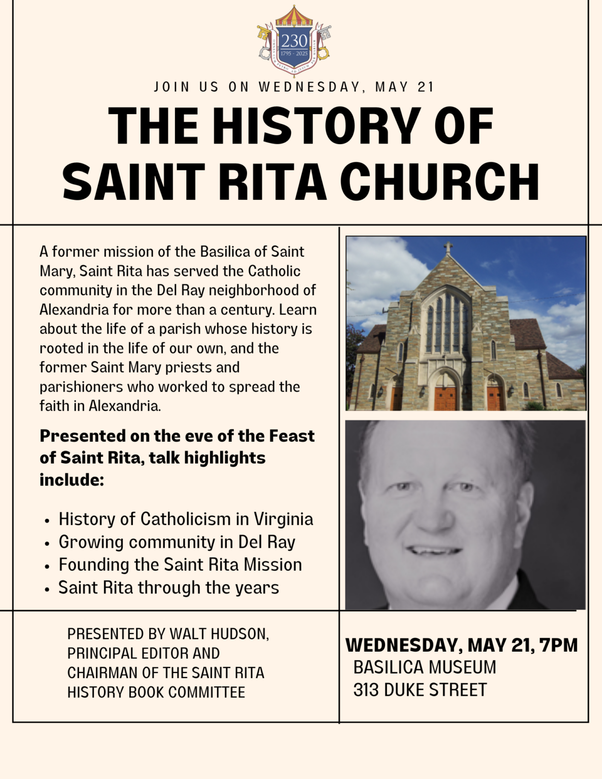 Learn about the History of Saint Rita Church on May 21, 2025 - The ...