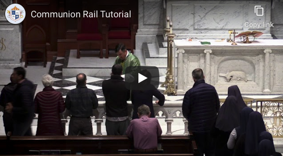 The Basilica of Saint Mary is now using our altar rail for distribution ...