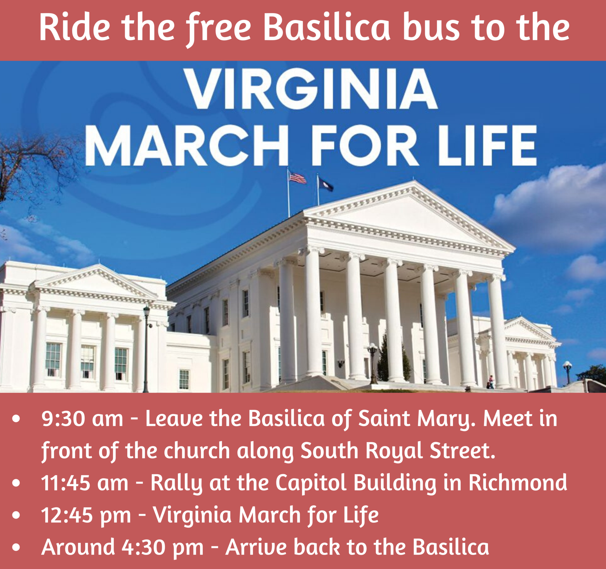 Ride the free Basilica bus to the 2020 Virginia March for Life - The ...