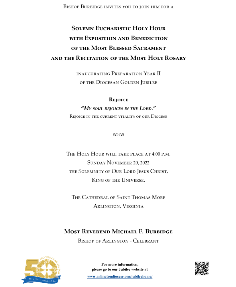 Join Bishop Burbidge at the Cathedral of Saint Thomas More on November ...