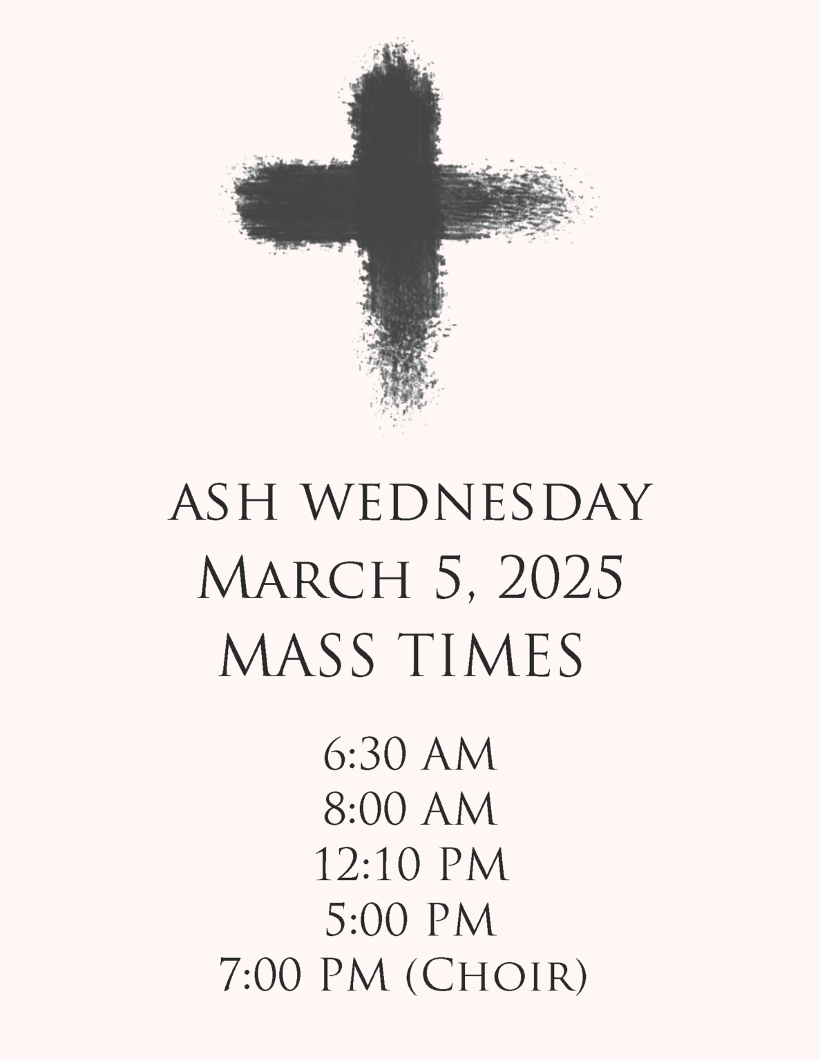 Join Us for Mass on Ash Wednesday on March 5, 2025 - The Basilica of Saint Mary