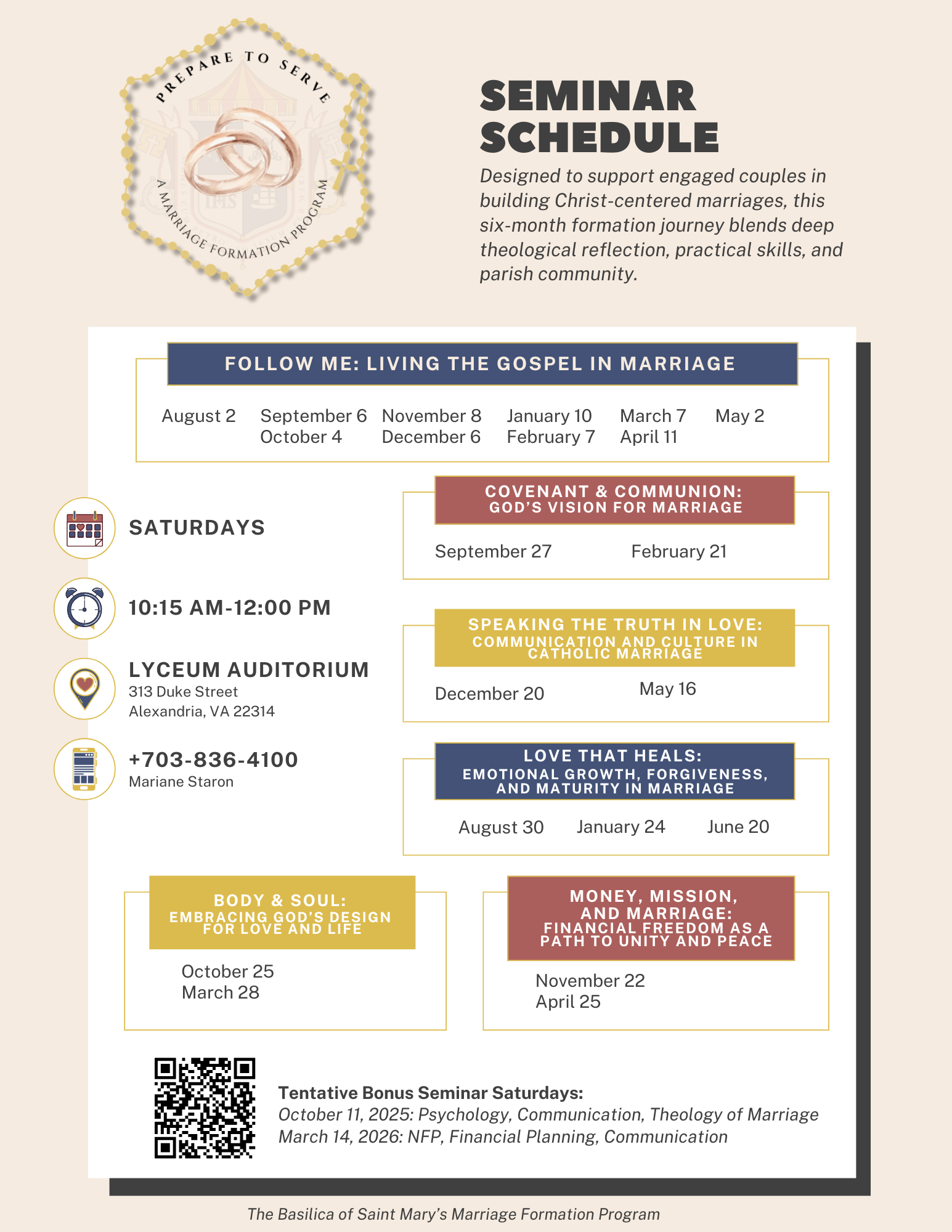 Prepare to Serve: A Marriage Formation Program - The Basilica of Saint Mary