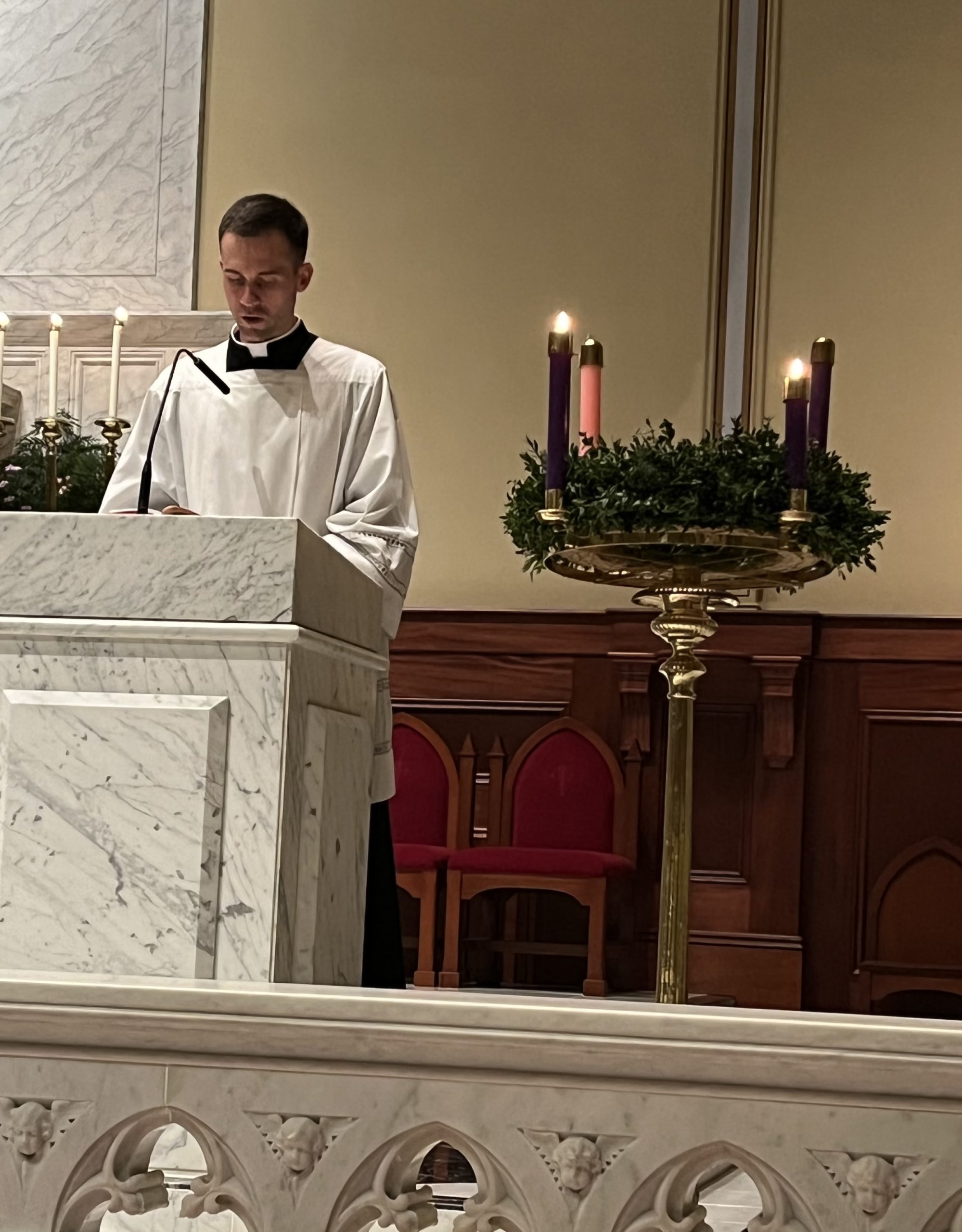 Basilica Parishioners Pray during Solemn Sung Vespers during the Vigil ...